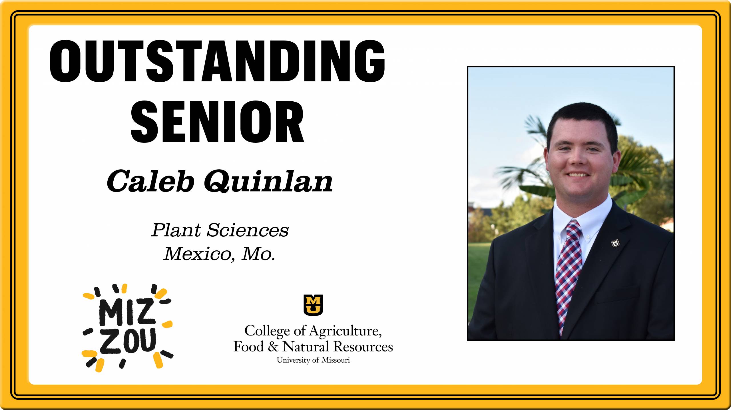 CAFNR Outstanding Senior: Caleb Quinlan