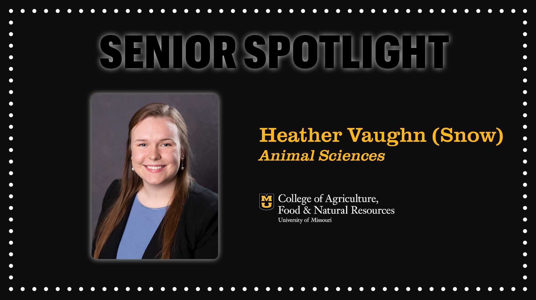 Senior Spotlight: Heather Vaughn (Snow)